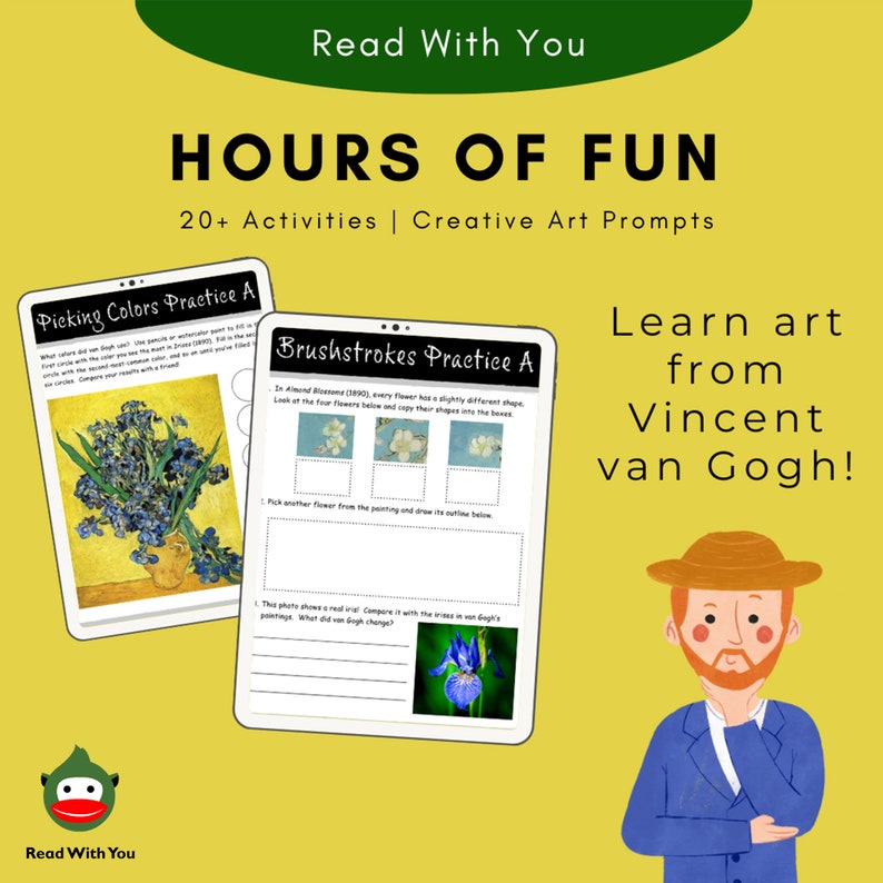 Van Gogh Art Exploration Kit: Lesson Plans & Coloring Pages (PDF ...