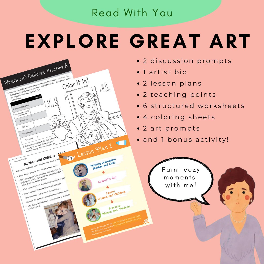 Mary Cassatt Art Lesson Kit: Impressionist Activities & Printables (PDF ...