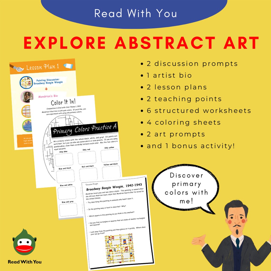 Piet Mondrian Artist Exploration Kit for Children | Modern Abstract Art ...