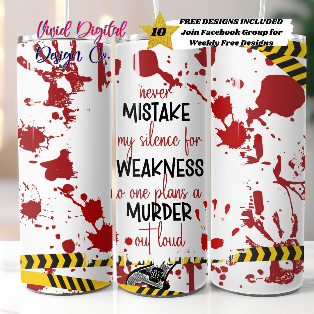 True Crime, Murder Tumbler, 20oz Skinny Tumbler, Sublimation Design ...