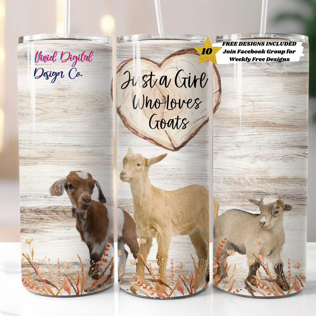 Goats, 20oz Skinny Tumbler, Sublimation Design Templates, Straight PNG ...
