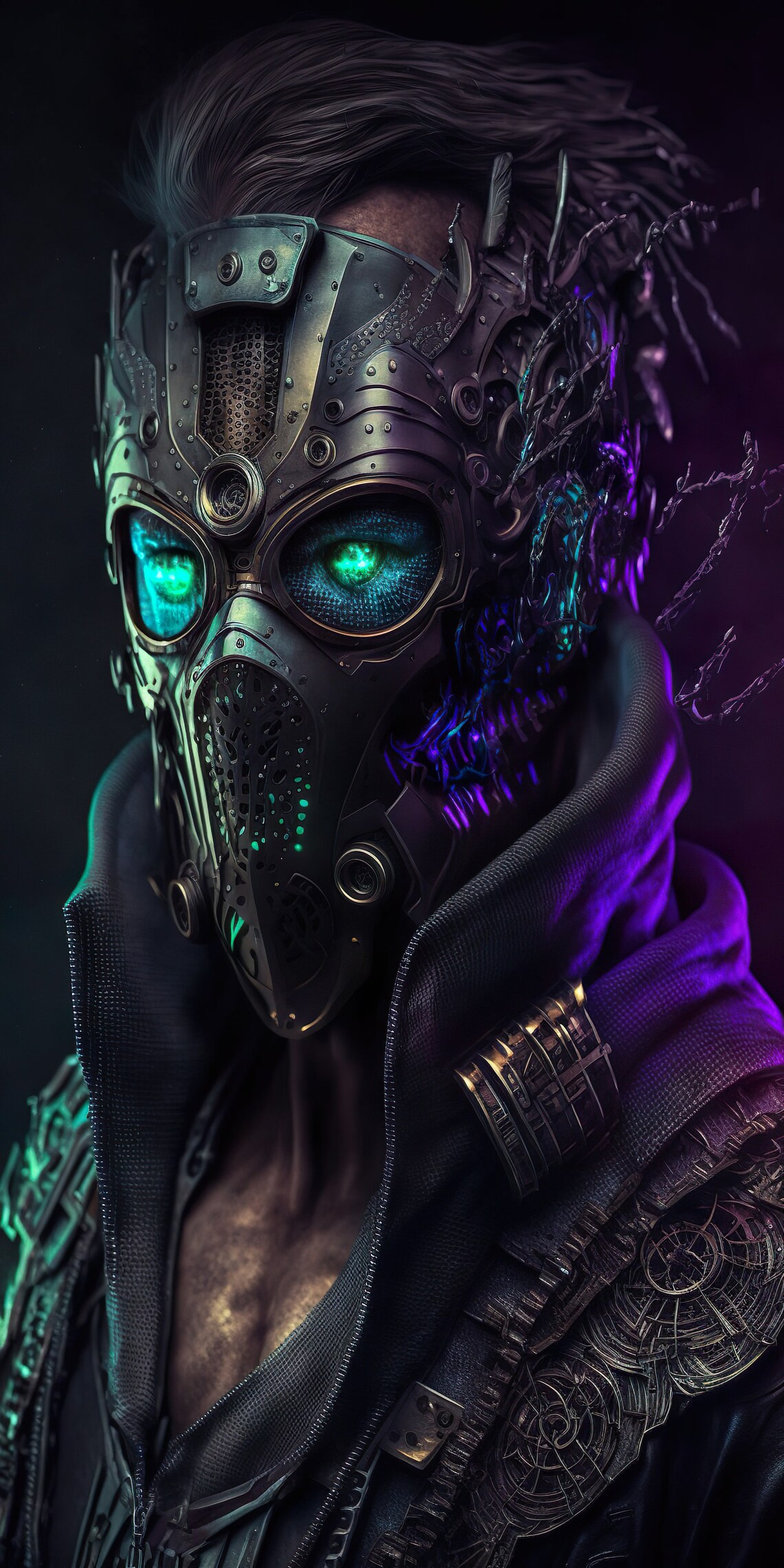 Cyberpunk Mask Digital Art - Etsy