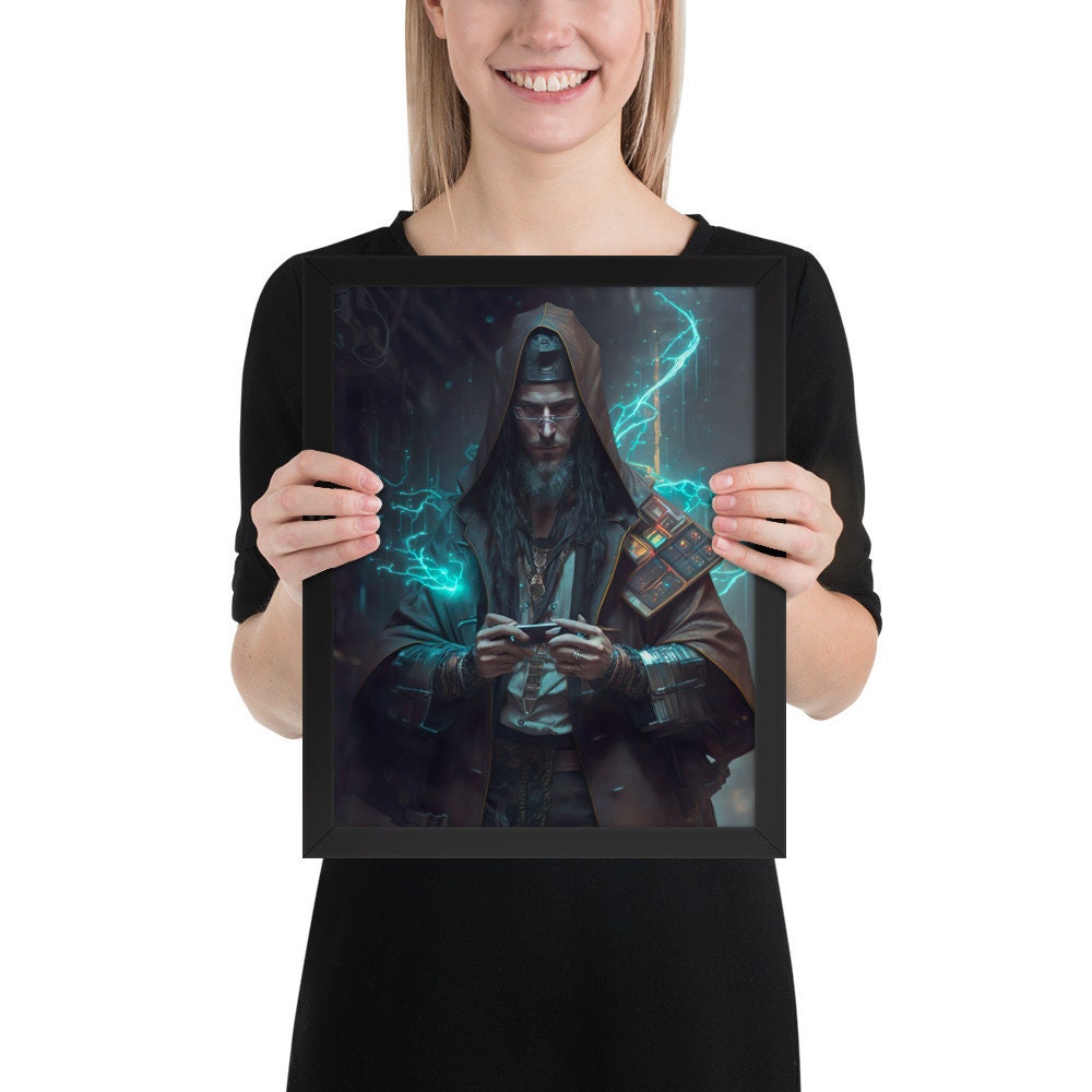 Cyberpunk Mage Wall Art - Etsy