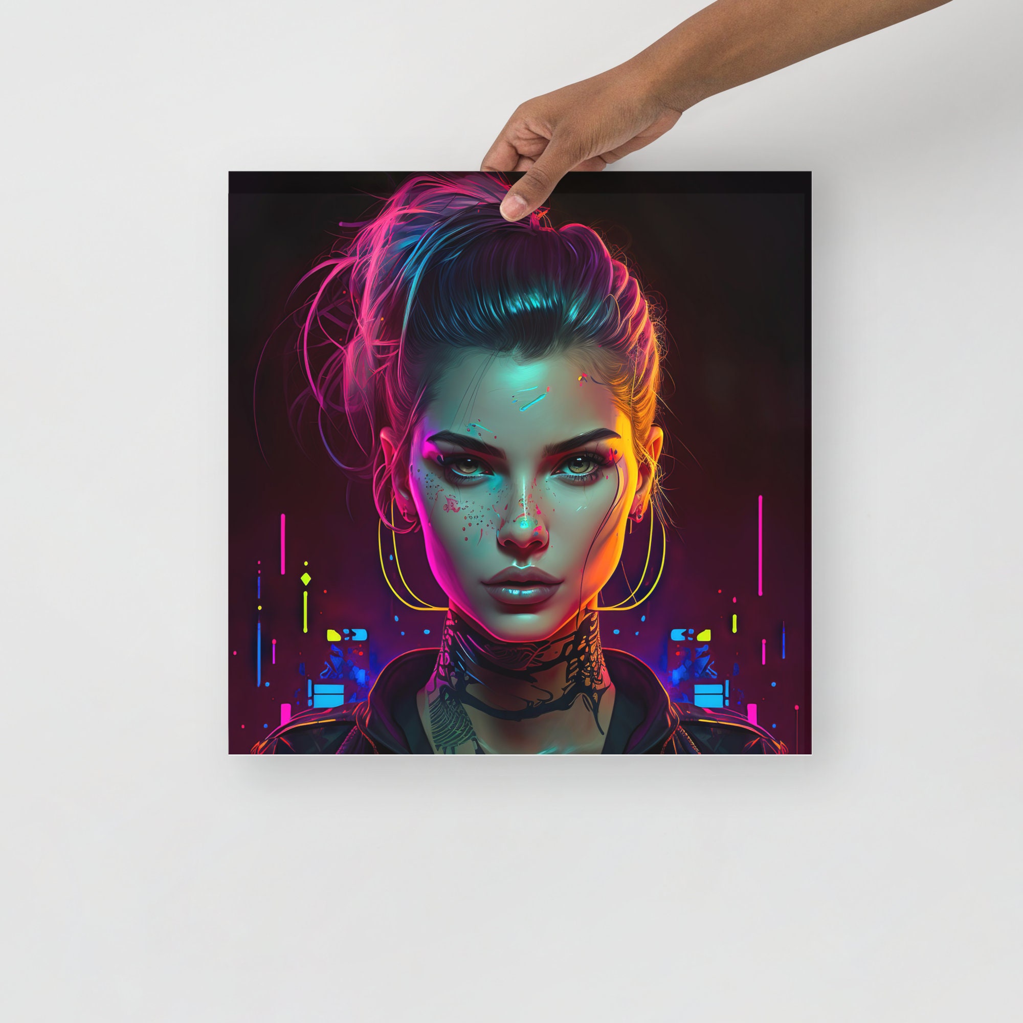 Cyberpunk Girl Poster - Etsy