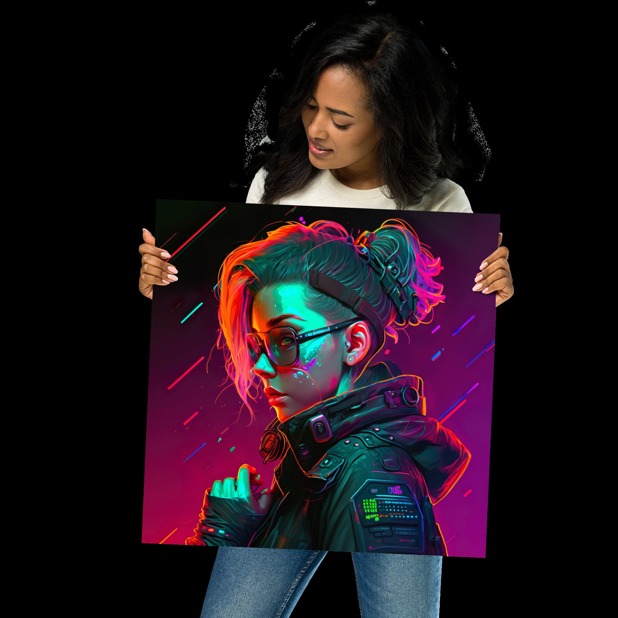 Cyberpunk Girl Poster - Etsy