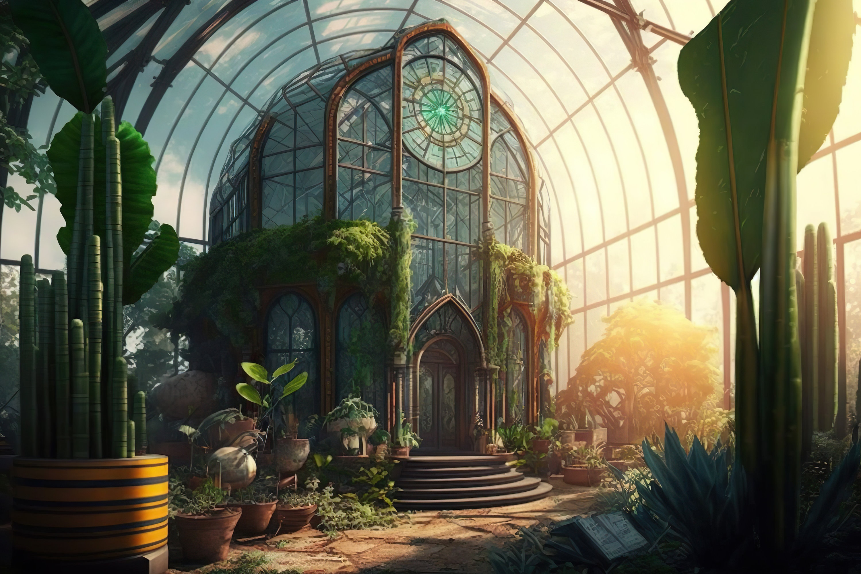 Solarpunk Digital Artwork Collection - Etsy