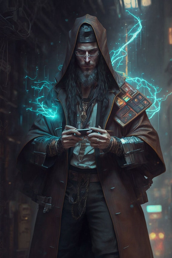 Cyberpunk Wizard