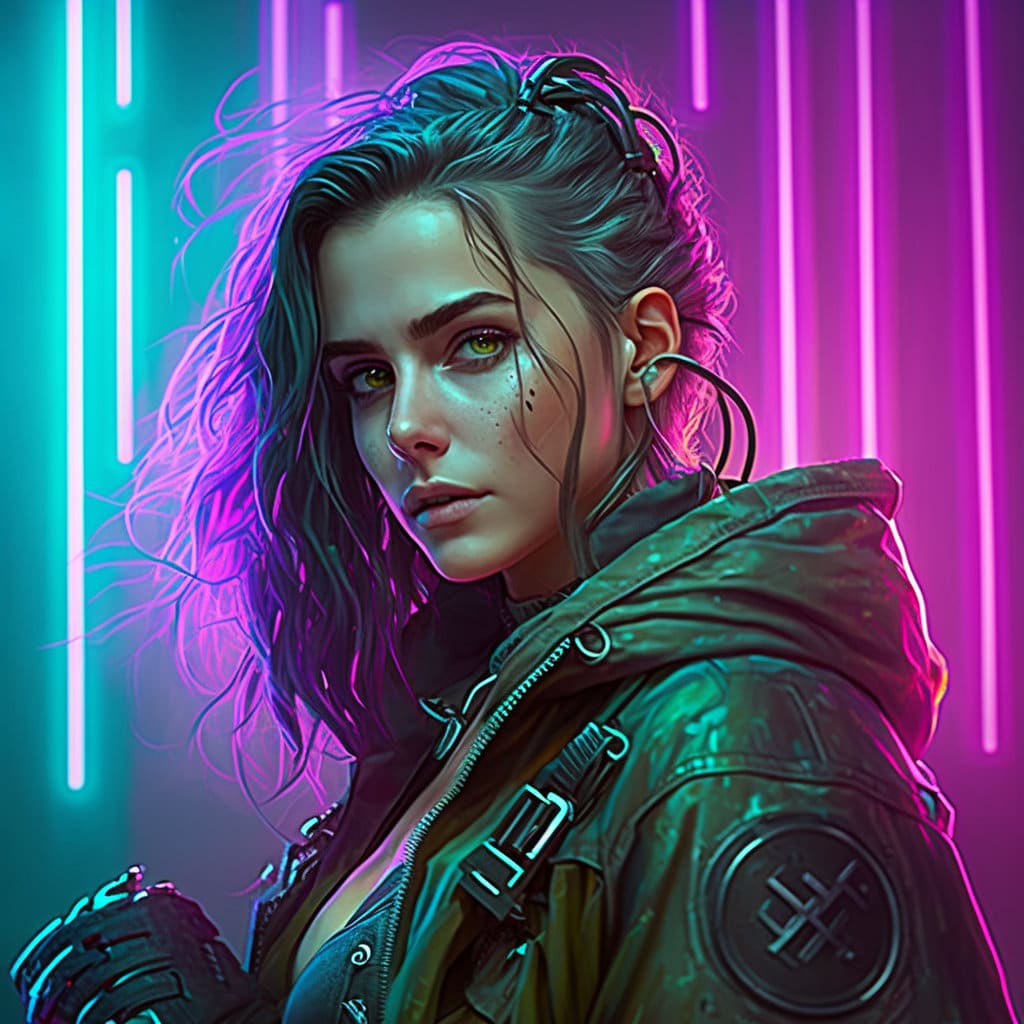 Cyberpunk Girl Neon - Etsy