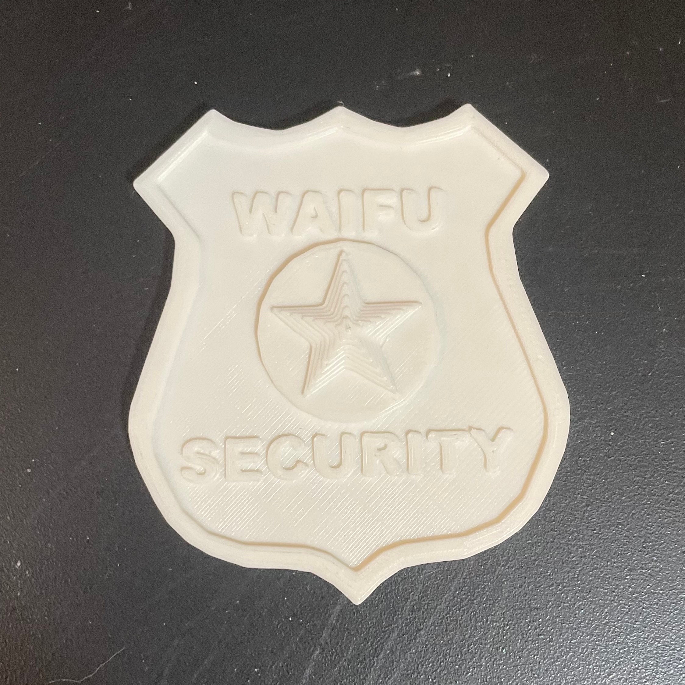 3D PRINT .stl FILES ONLY Waifu Security Anime Badge for Cosplay ...