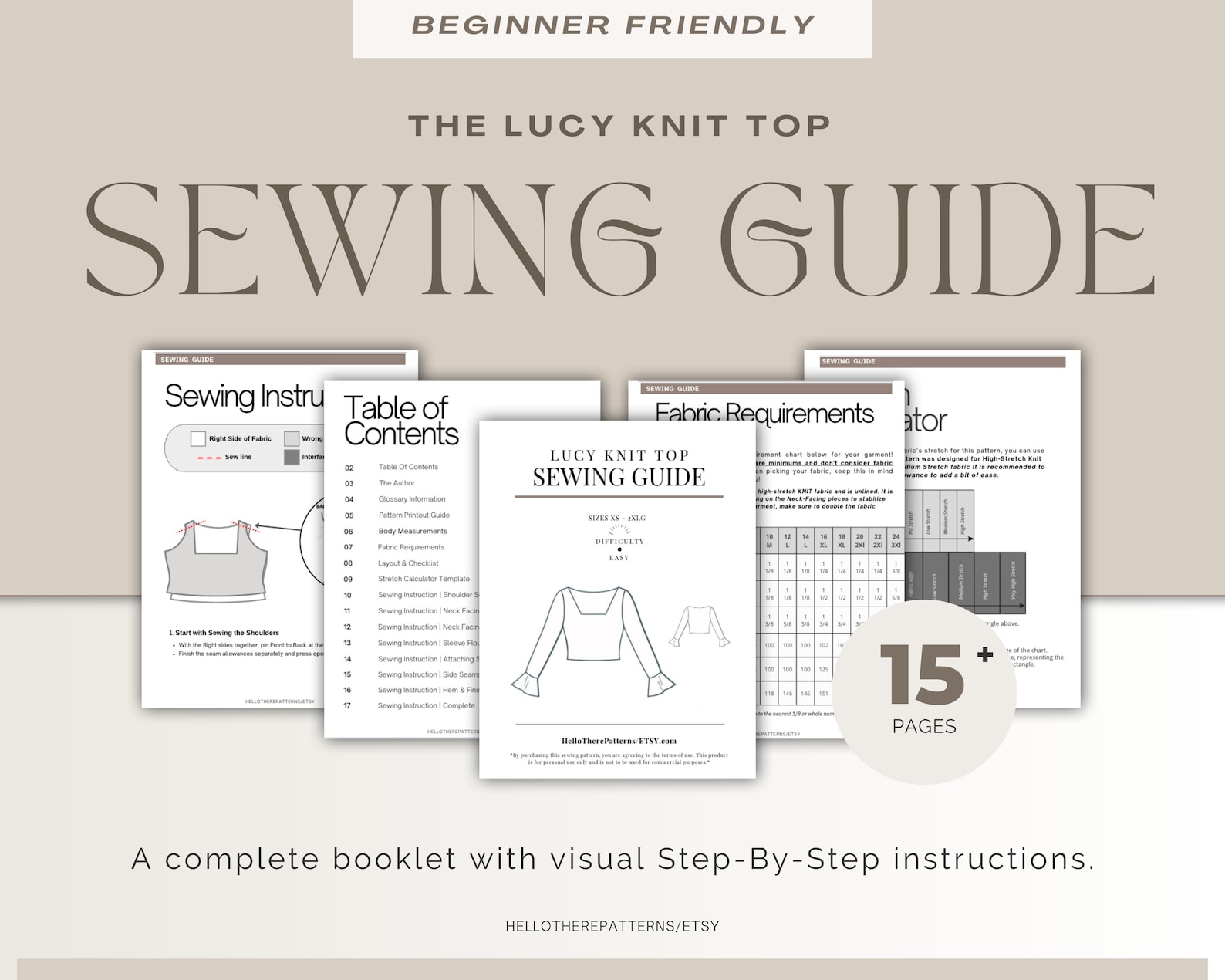 Easy Flared Bell Sleeve Top Sewing Pattern Square Neckline Long Sleeve ...