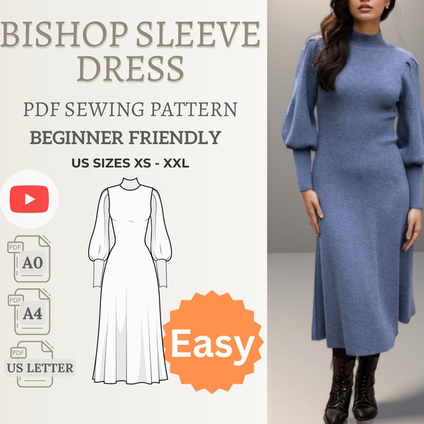 Modest Dress Pattern - Etsy