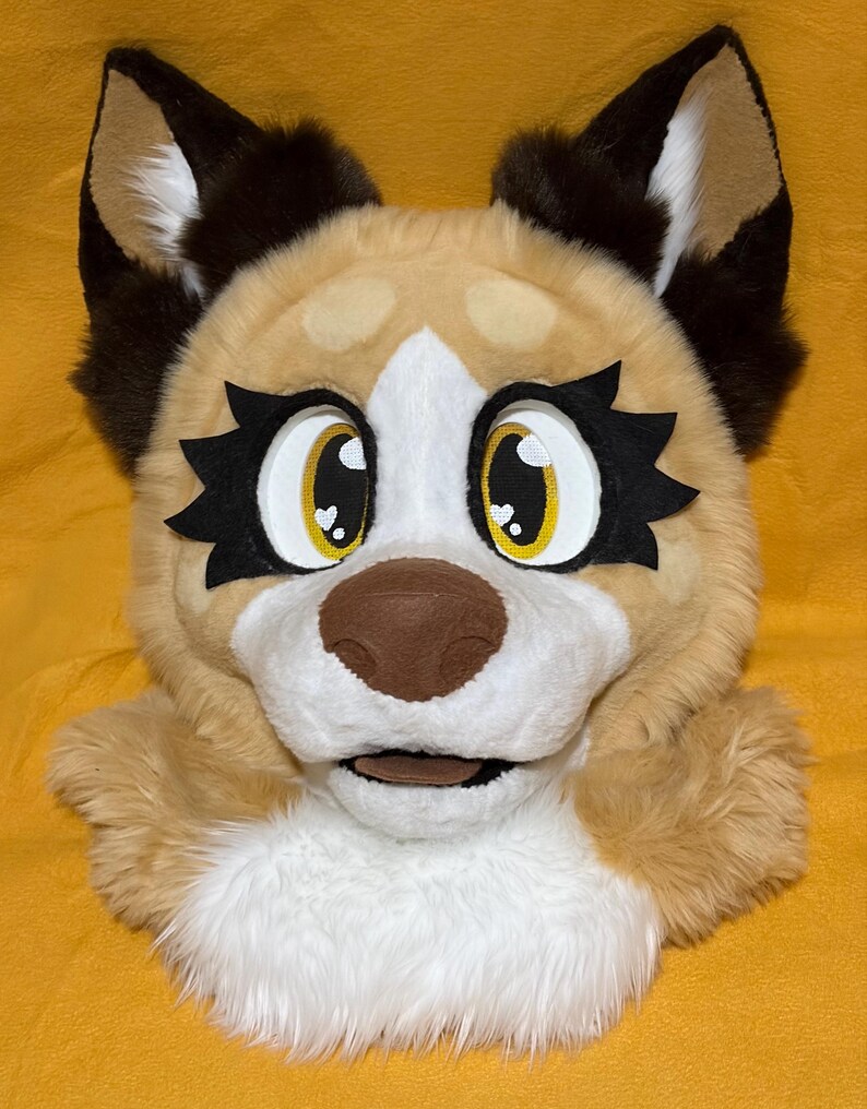 Blond Corgi Dog Fursuit Mini Partial: Head and Tail - Etsy