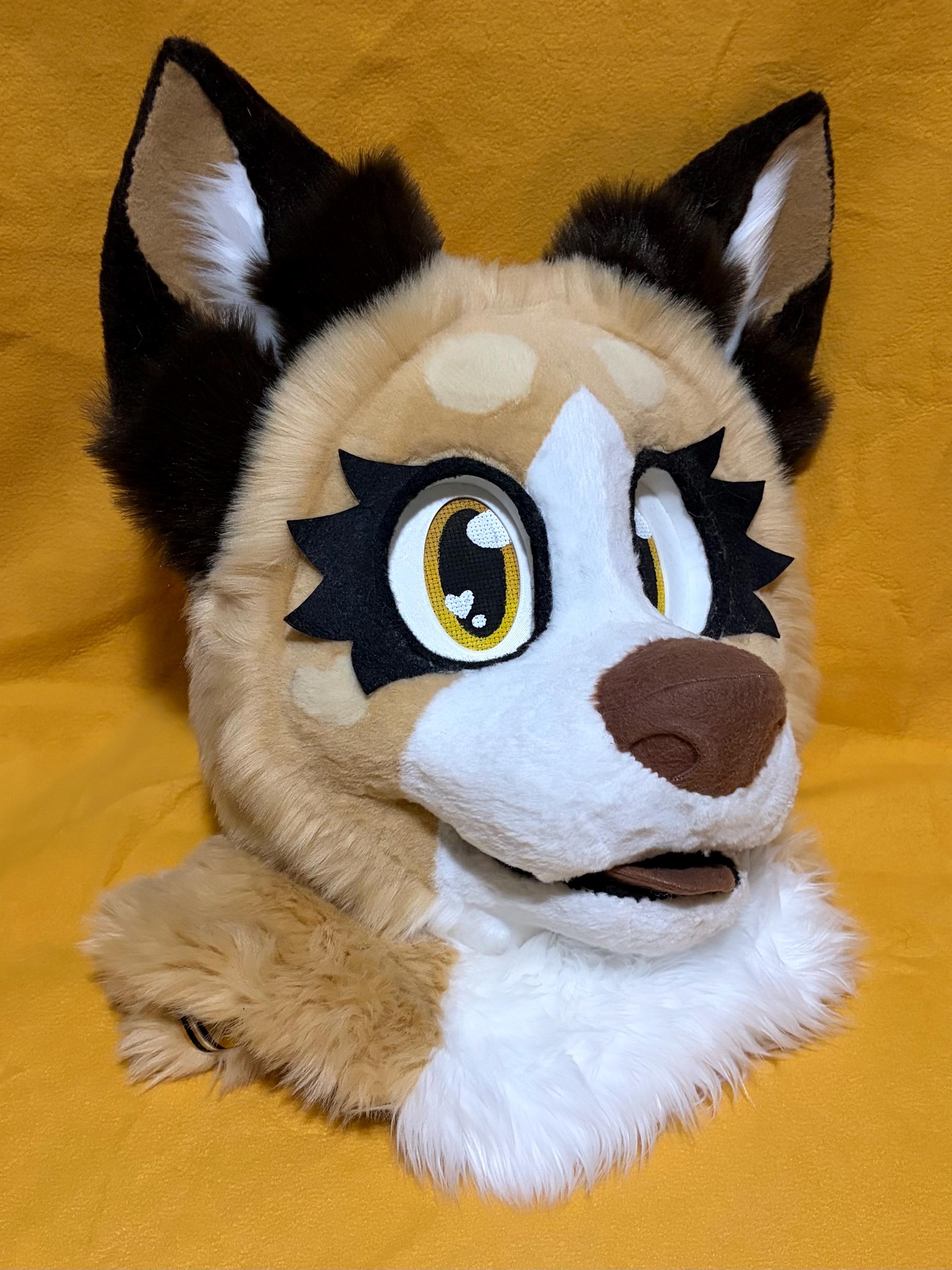 Blond Corgi Dog Fursuit Mini Partial: Head and Tail - Etsy