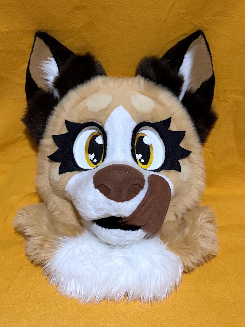 Blond Corgi Dog Fursuit Mini Partial: Head and Tail - Etsy
