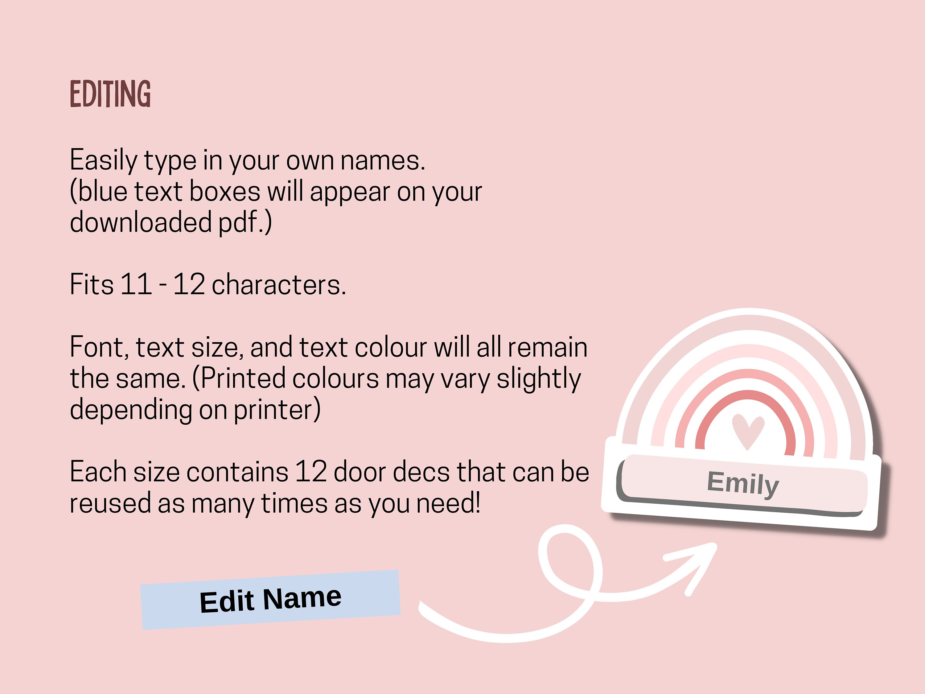 INSTANT DOWNLOAD Door Dec Rainbow RA Resident Advisor Printable Dorm ...