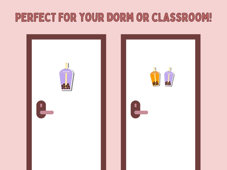 INSTANT DOWNLOAD Door Dec Bubble Tea RA Resident Advisor Printable dorm ...