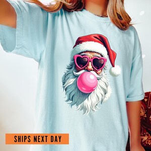 Funny Santa Tshirt, Funny Santa Claus Comfort Colors Shirt, Christmas ...