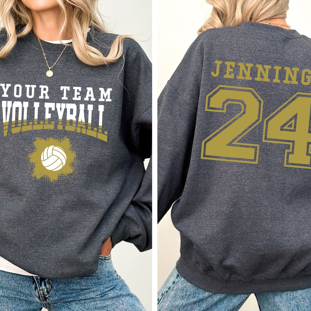 Custom Volleyball Team Hoodie: Personalized Sports Sweater - Etsy