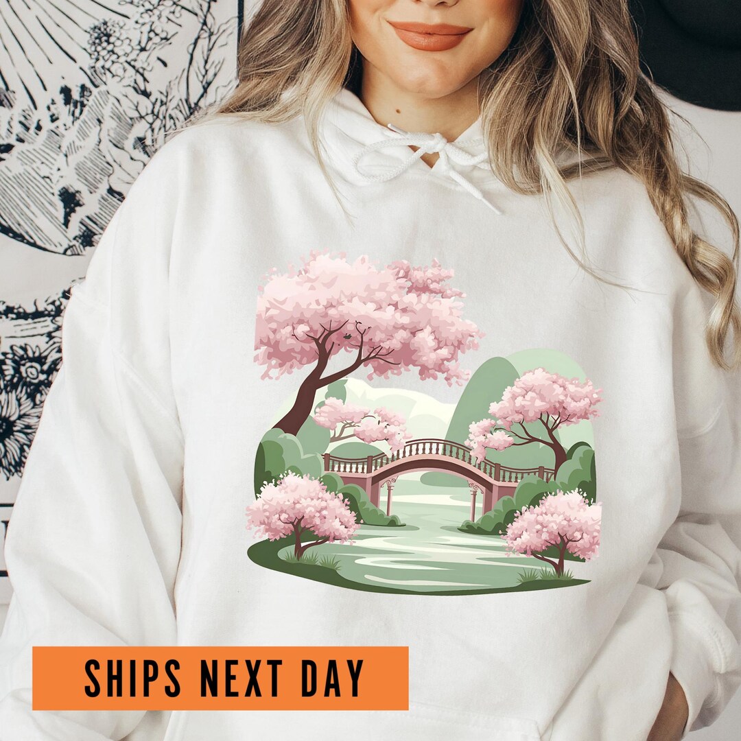 Sakura Hoodie, Sakura Tree Sweatshirt, Cherry Blossoms Lover Crewneck ...