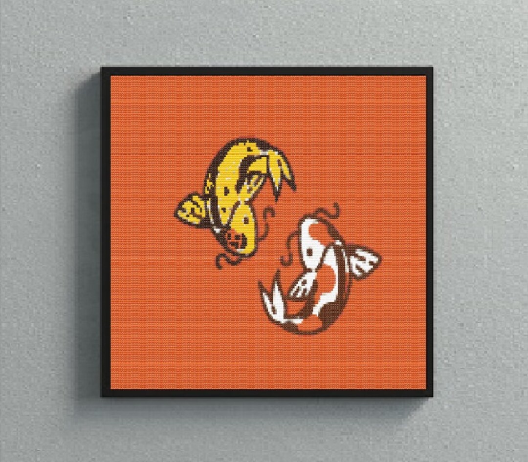 Cute Koi Fish Cross Stitch Pattern - Etsy