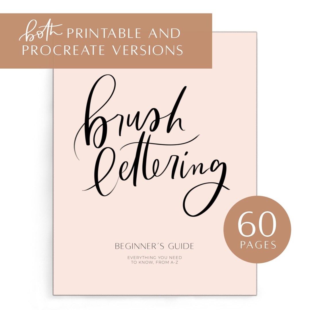 Brush Lettering Book: Brush Lettering Workbook With Everything You Need ...