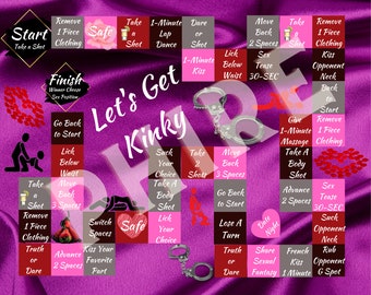 Adult Game Board (RED) - Digital Download - Etsy