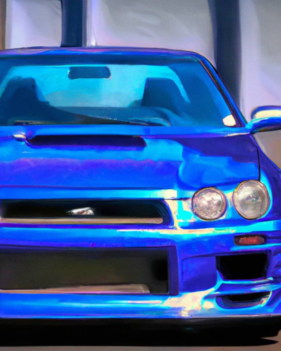 Nissan Skyline R34 GTR Bayside Blue Legendary Sports Car Oil Painting ...