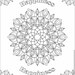 Black & White Relaxation Mandala Coloring Pages 7 Page Digital PDF ...
