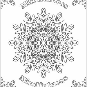 Black & White Relaxation Mandala Coloring Pages 7 Page Digital PDF ...