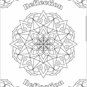 Black & White Relaxation Mandala Coloring Pages 7 Page Digital PDF ...