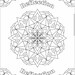 Black & White Relaxation Mandala Coloring Pages 7 Page Digital PDF ...