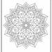 Black & White Relaxation Mandala Coloring Pages 7 Page Digital PDF ...