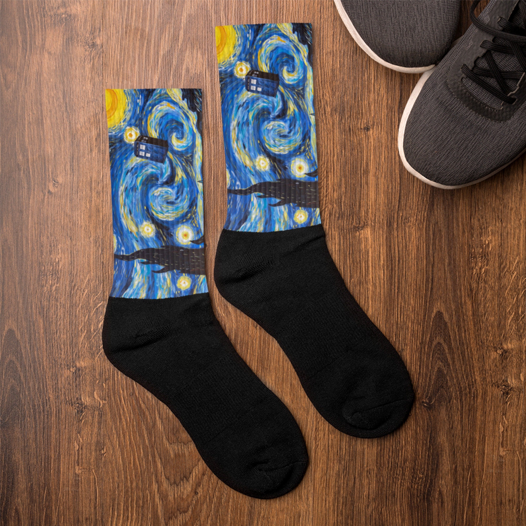 Doctor Who Van Gogh Starry Night Socks - Etsy