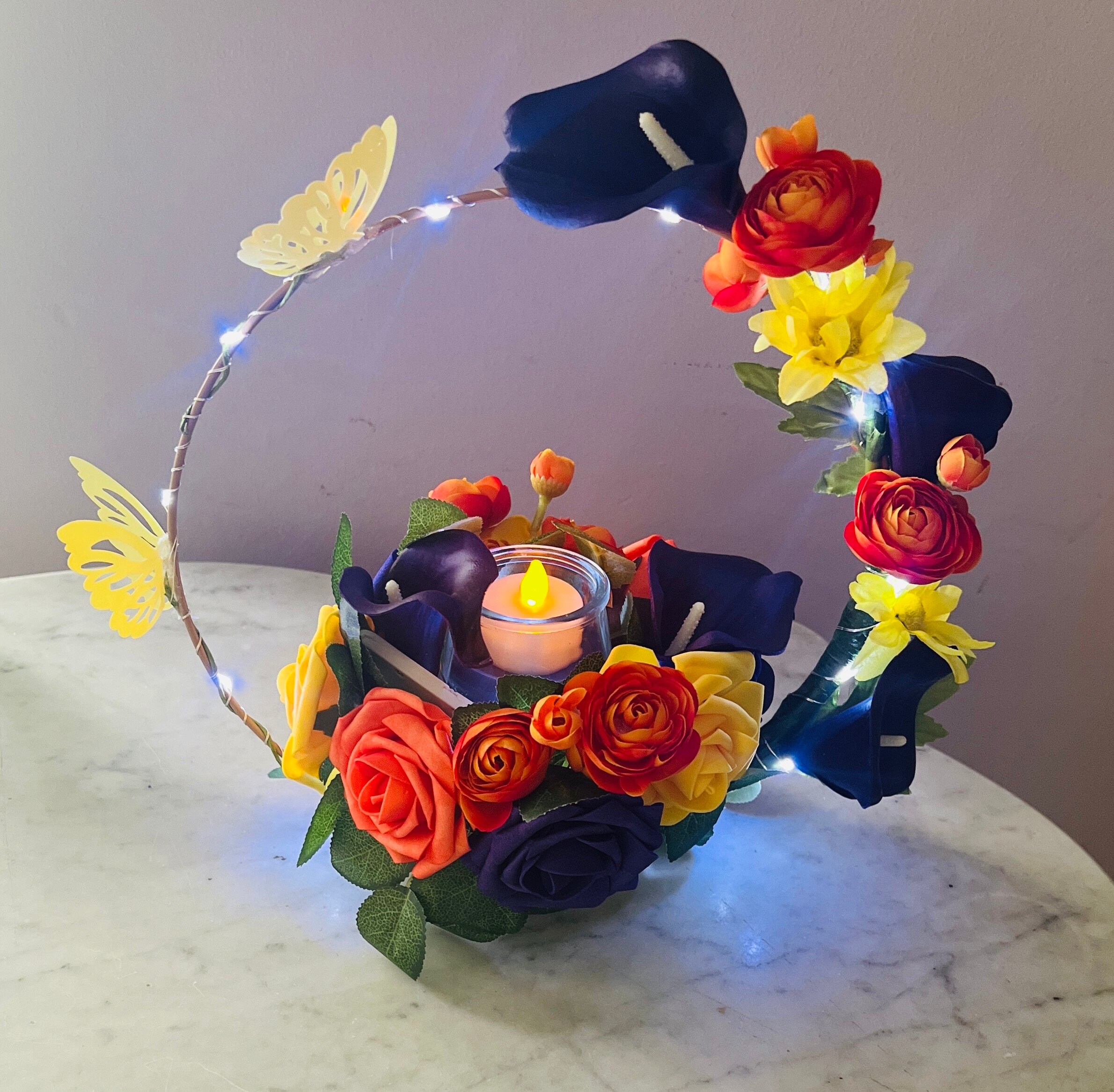 Floral Centerpiece Floral Arrangement Custom Order Etsy