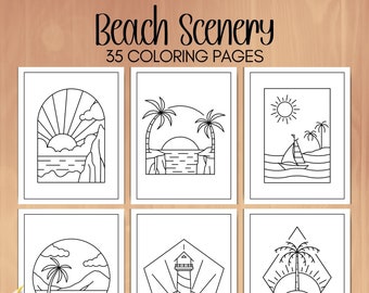 printable scenery coloring pages for adults