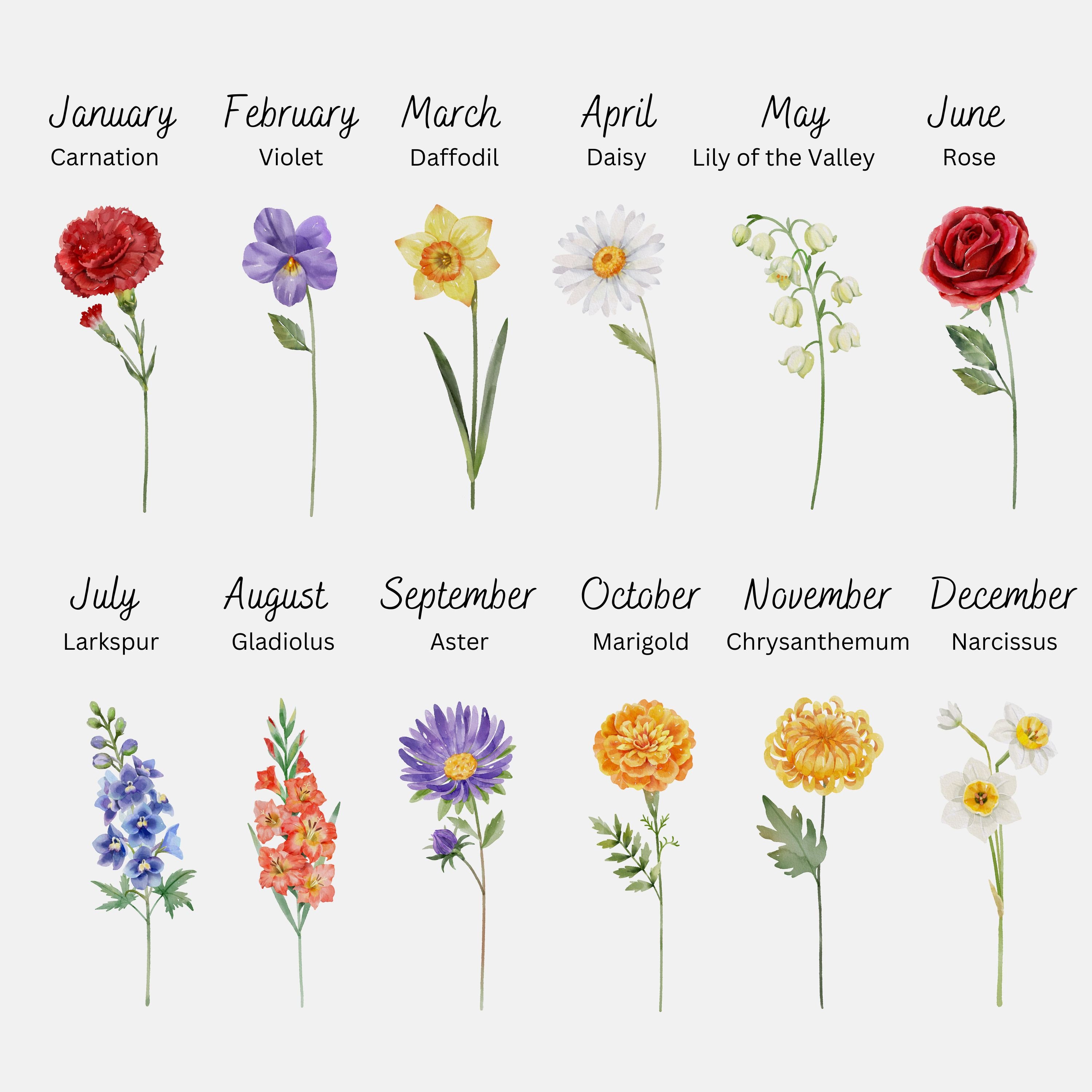 Nana Gift Custom Birth Flower Nana's Garden Birth Flower Personalized ...