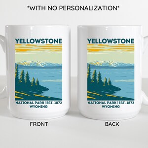 Yellowstone National Park Mug Custom National Park Gift Custom Travel ...