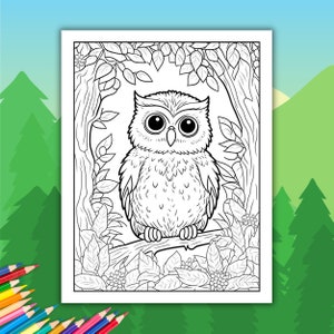Animal Coloring Pages for Kids Coloring Printable Forest Coloring Book ...