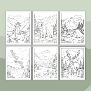 Exploring the Wilderness Adult Coloring Pages Kids Printable Adventure ...