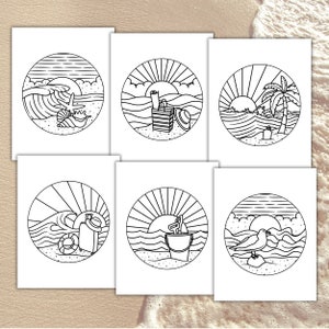 Beach Coloring Pages Summer Coloring Printable Coloring Book Beach ...