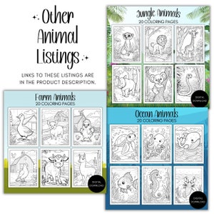 Animal Coloring Pages for Kids Coloring Printable Forest Coloring Book ...