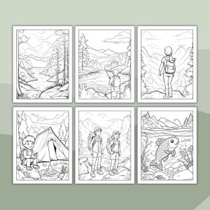 Exploring the Wilderness Adult Coloring Pages Kids Printable Adventure ...