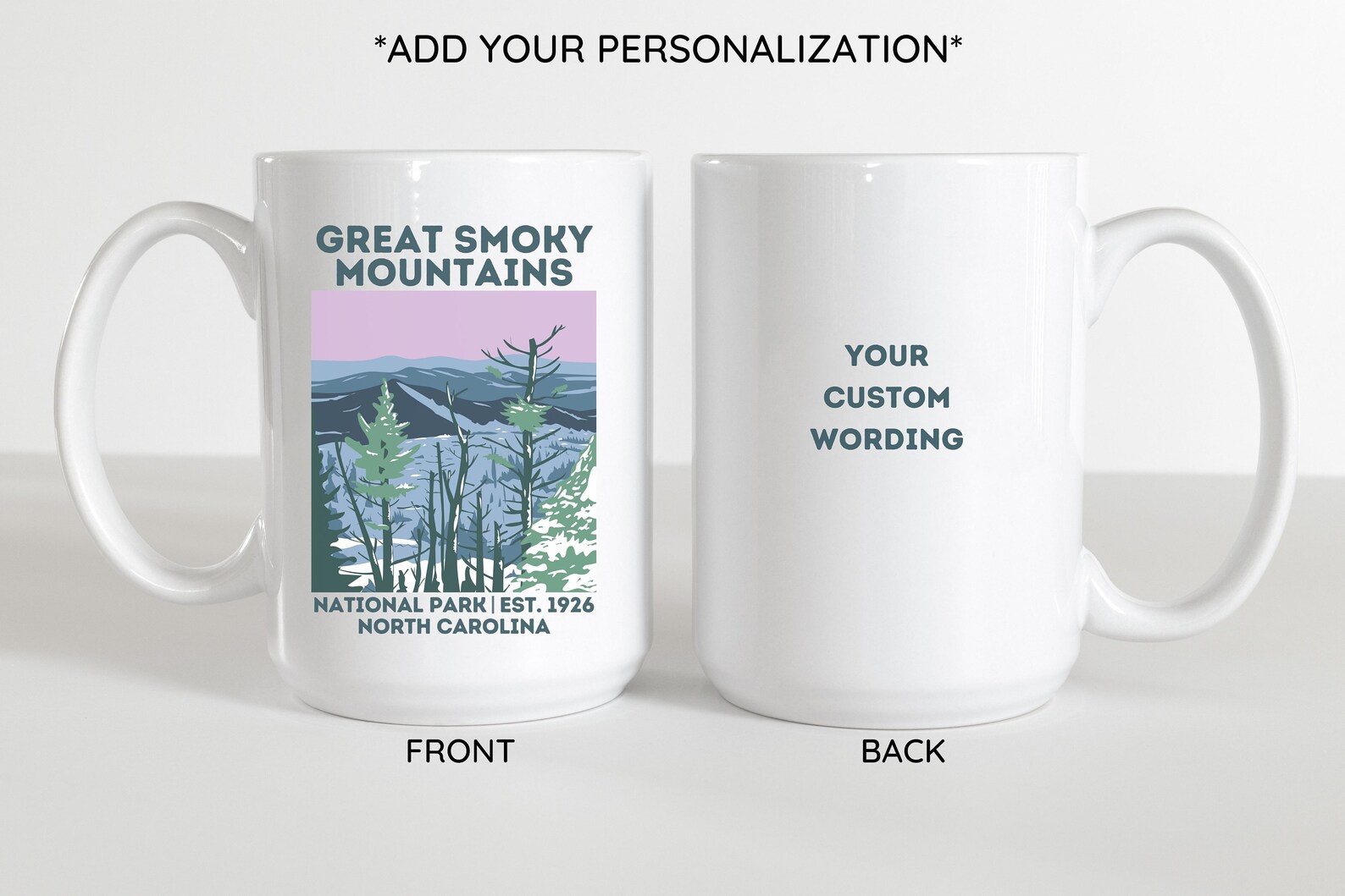 Great Smoky Mountains National Park Mug Custom National Park Gift ...