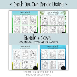 Animal Coloring Pages for Kids Coloring Printable Forest Coloring Book ...