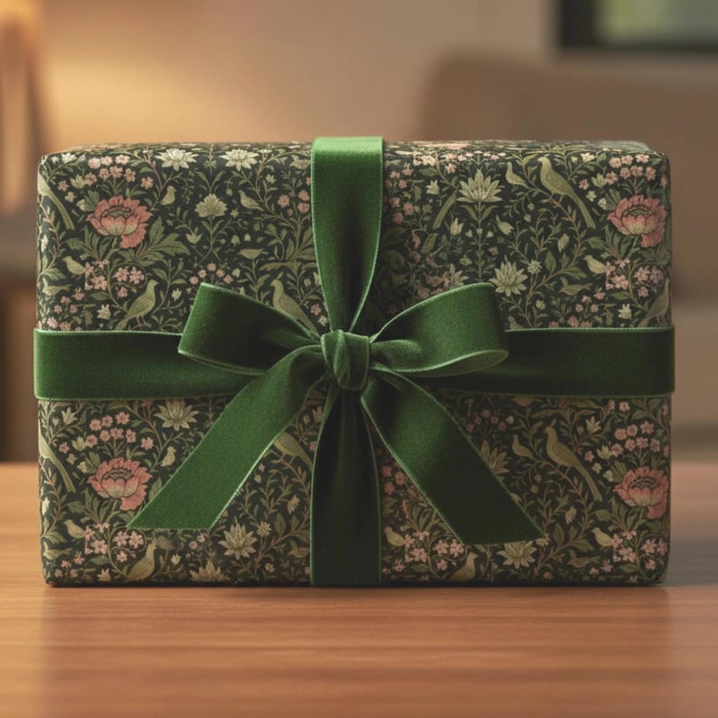 William Morris Wrapping Paper Roll Heritage Botanical Gift Wrap English ...