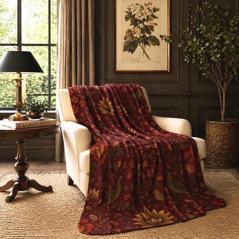 Wine Coloured Throw - Etsy