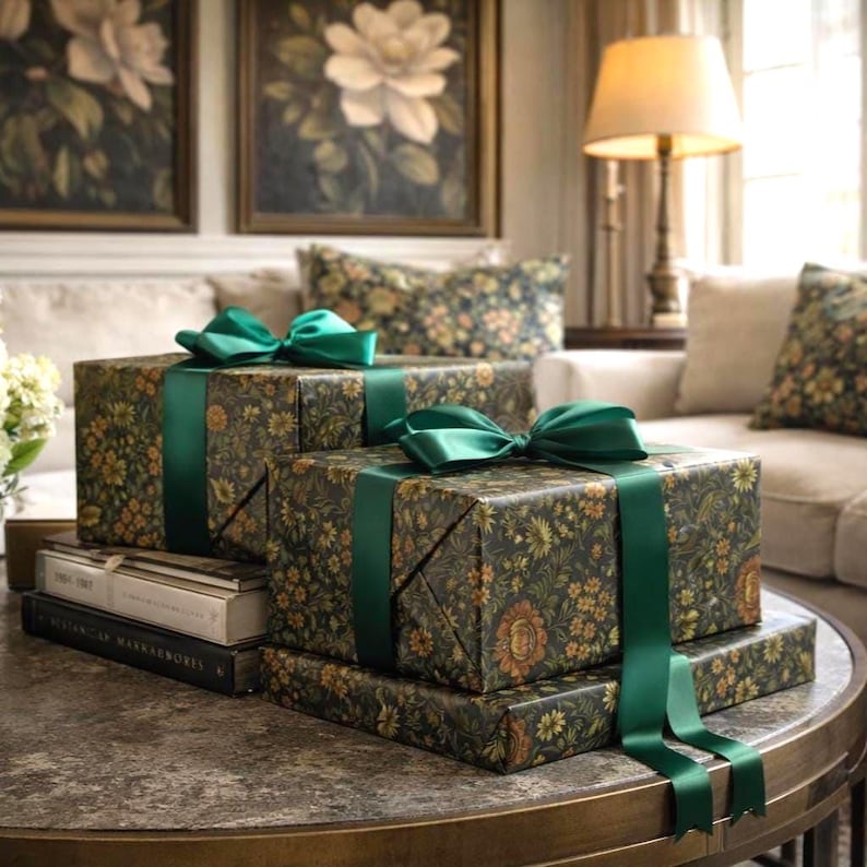 William Morris Wrapping Paper Roll Heritage Botanical Gift Wrap English ...