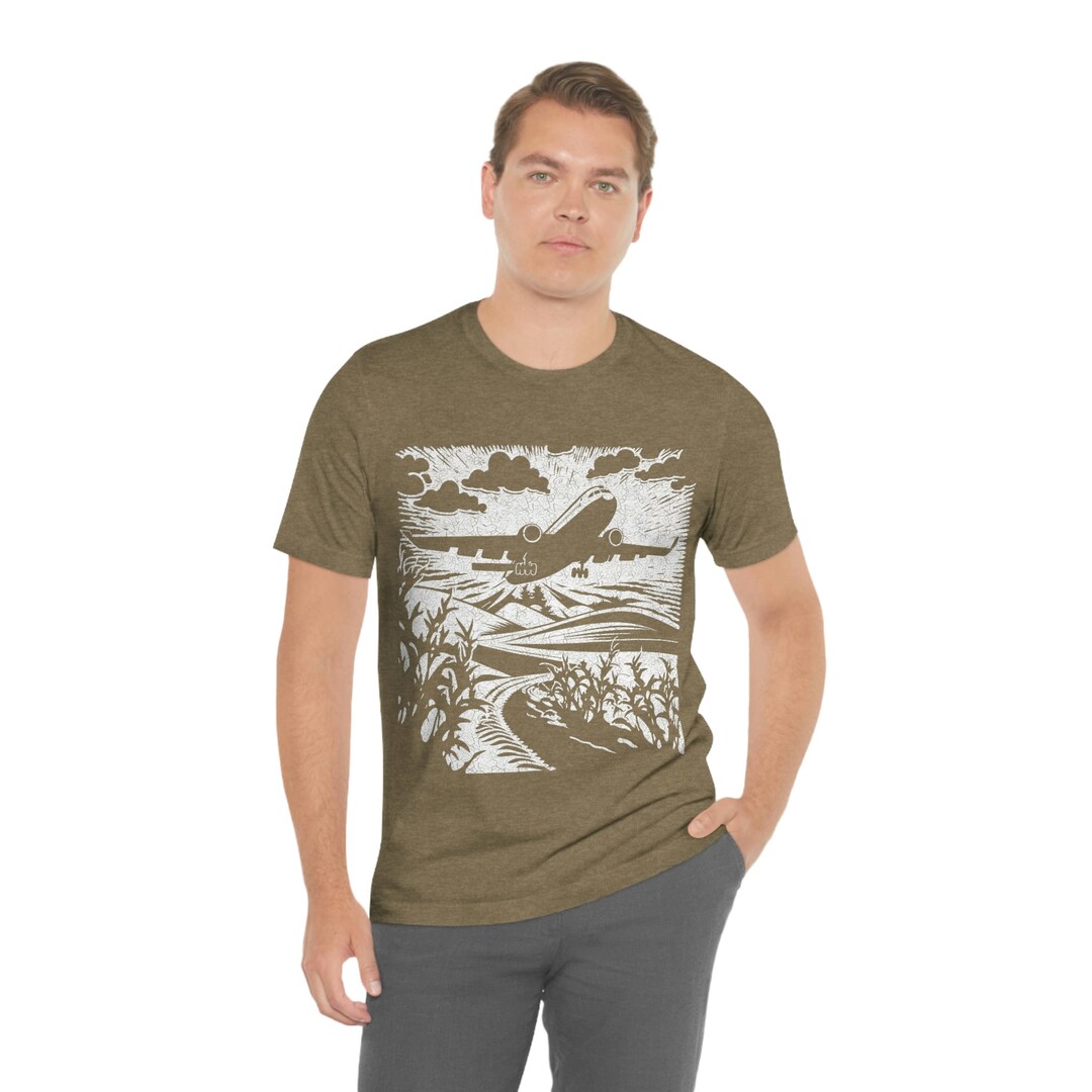 Airplane in Flight 001 H | Faux Batik Shirt | Heather Colors | Unisex ...