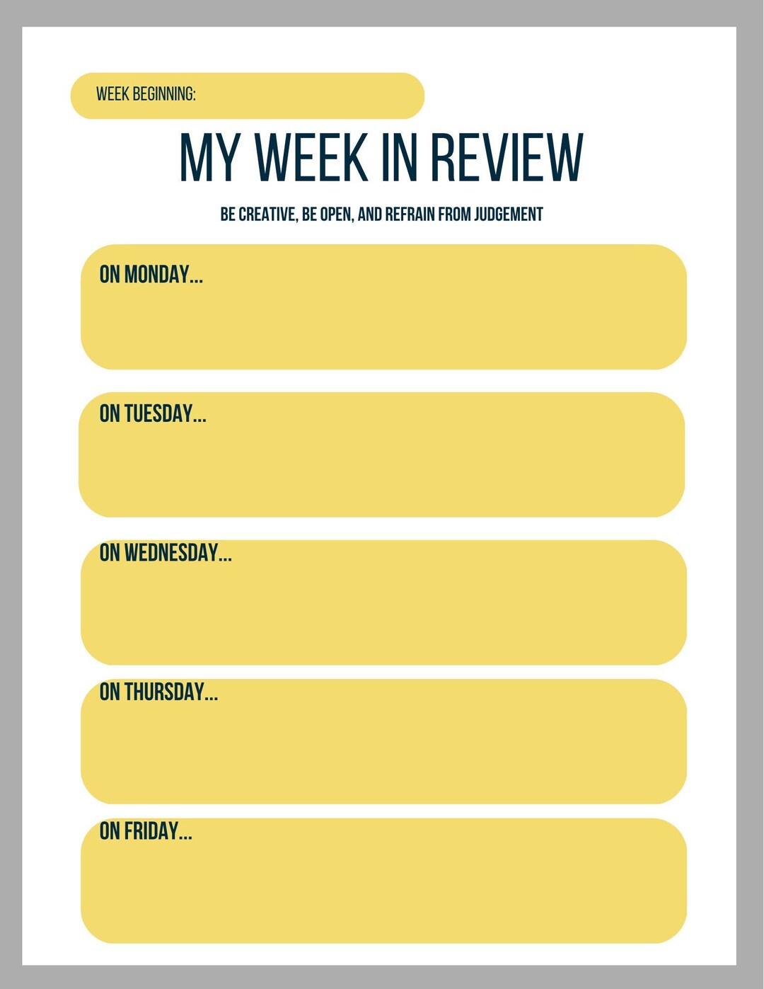 Weekly Goals Planner - Digital Task List for Productivity and Success ...