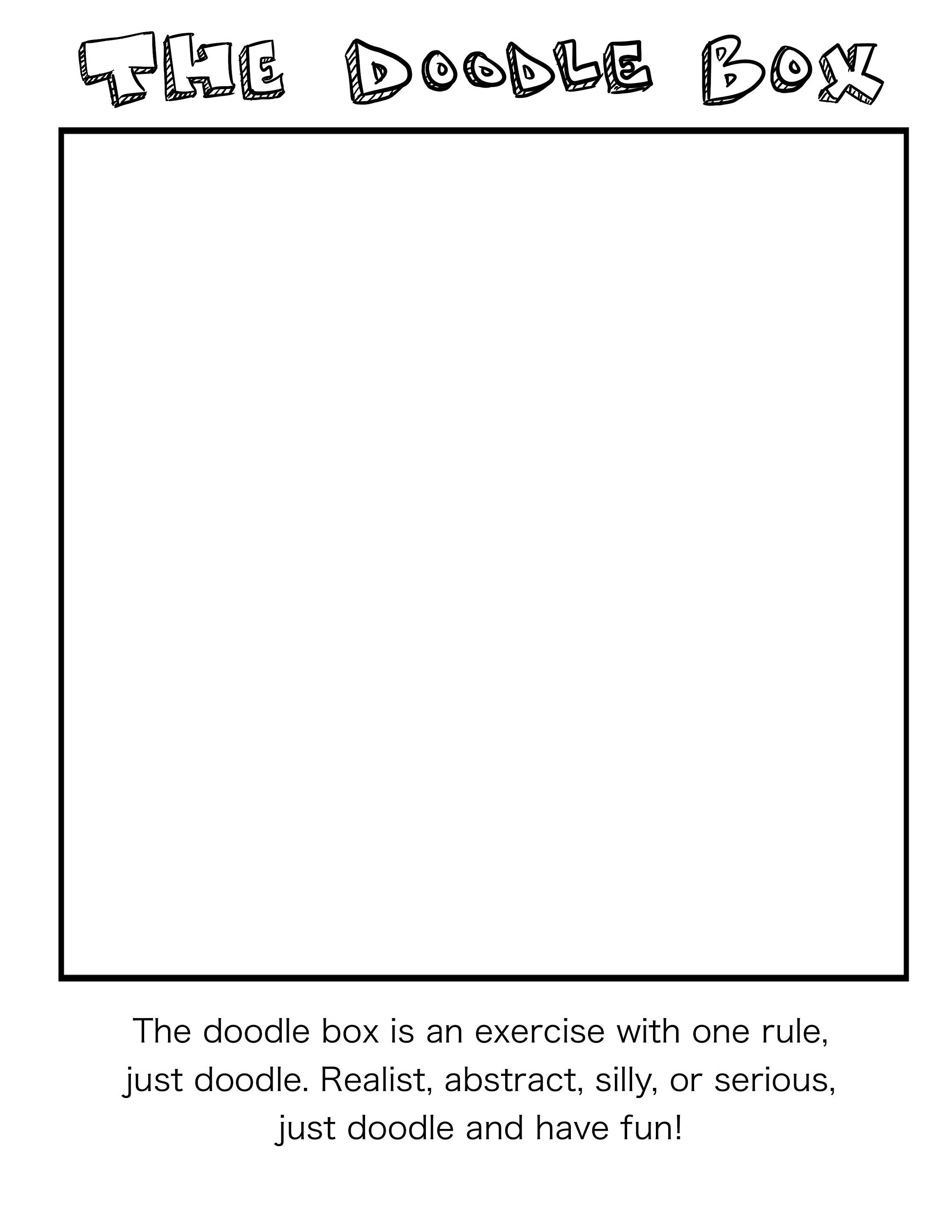 The Doodle Box / Anxiety Reduction and Brain Dump Worksheet - Etsy